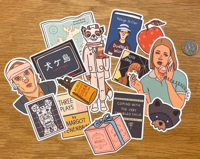 Wes Anderson Sticker Packs - Etsy
