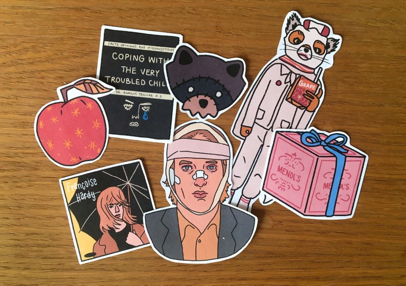 Wes Anderson Sticker Packs - Etsy