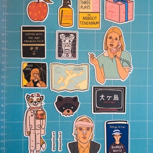 Wes Anderson Sticker Packs - Etsy