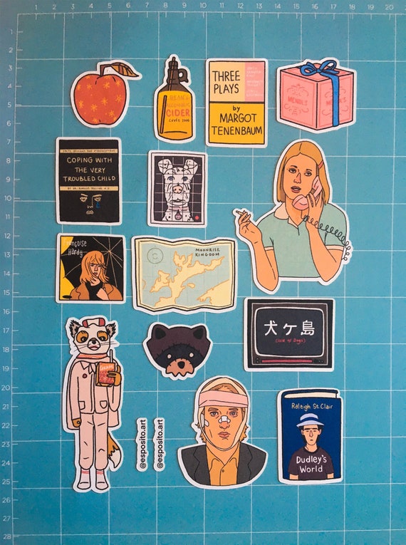 Paper & Party Supplies Paper Gift Vinyl Sticker Wes Anderson etna.com.pe