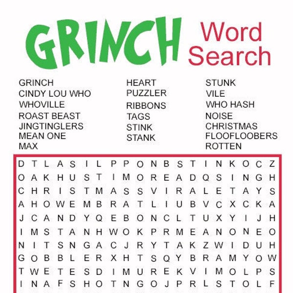 Grinch Word Svg - Etsy