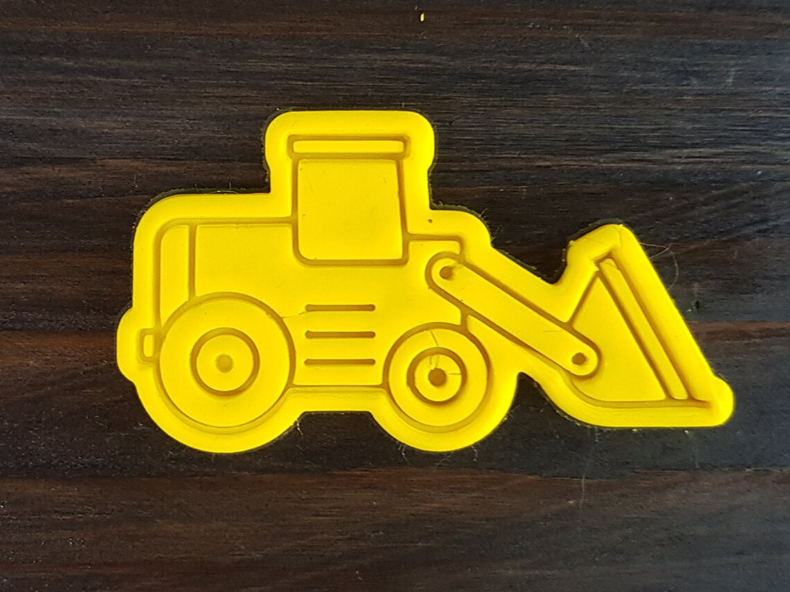 Bulldozer Cookie Cutter and Stamp - Etsy
