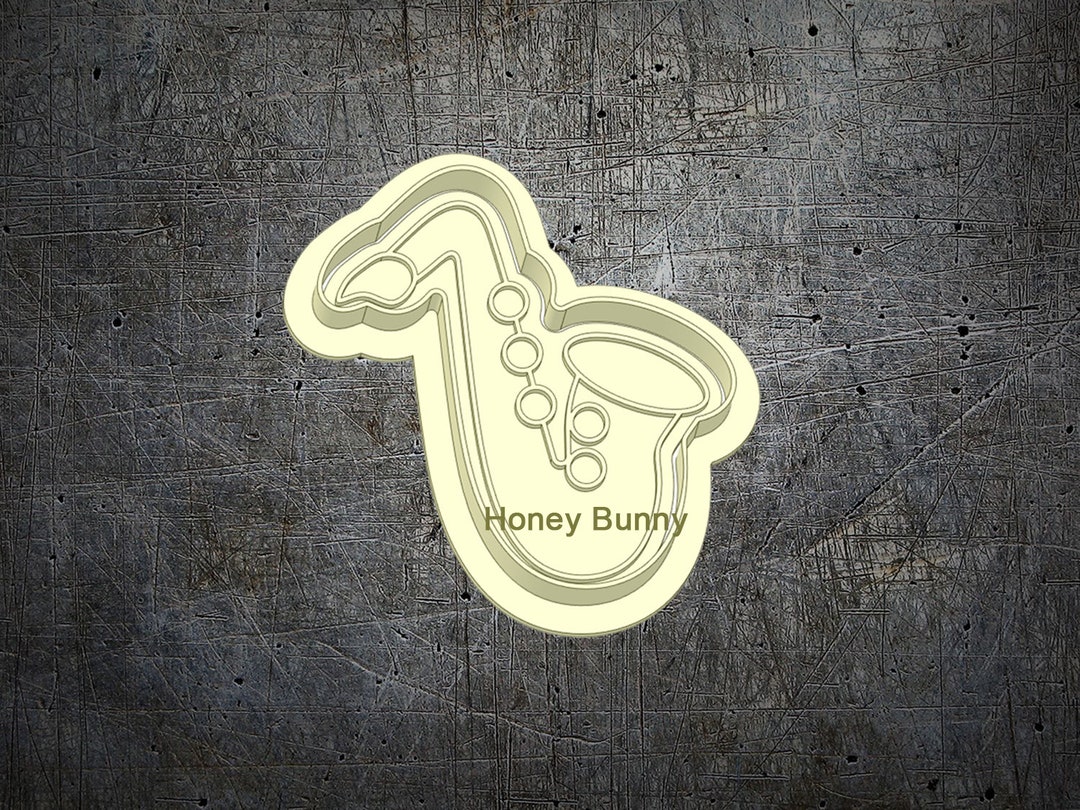 Saxophone Cookie Cutter and Stamp (2 PCS) - Etsy