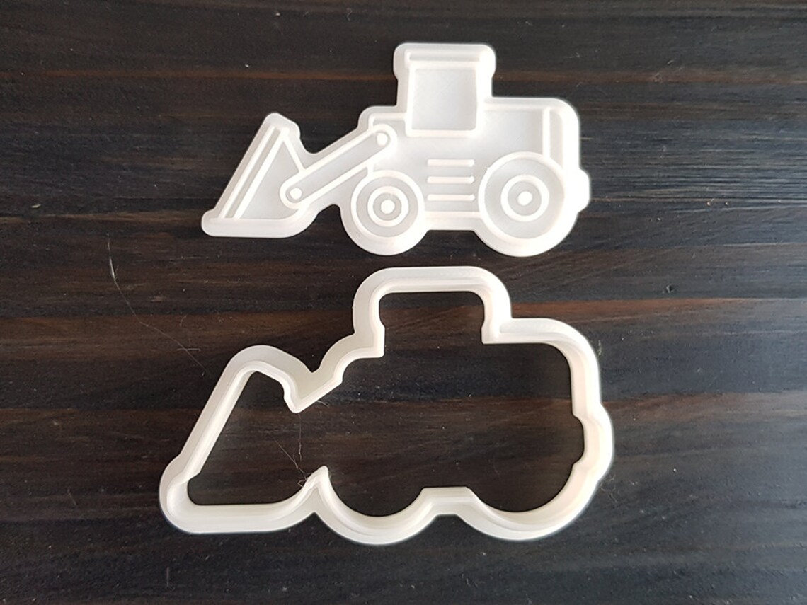 Bulldozer Cookie Cutter and Stamp - Etsy