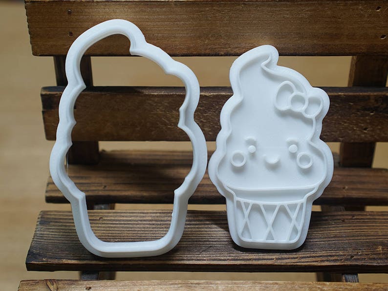 MS. Ice Cream Cookie Cutter and Stamp | Etsy