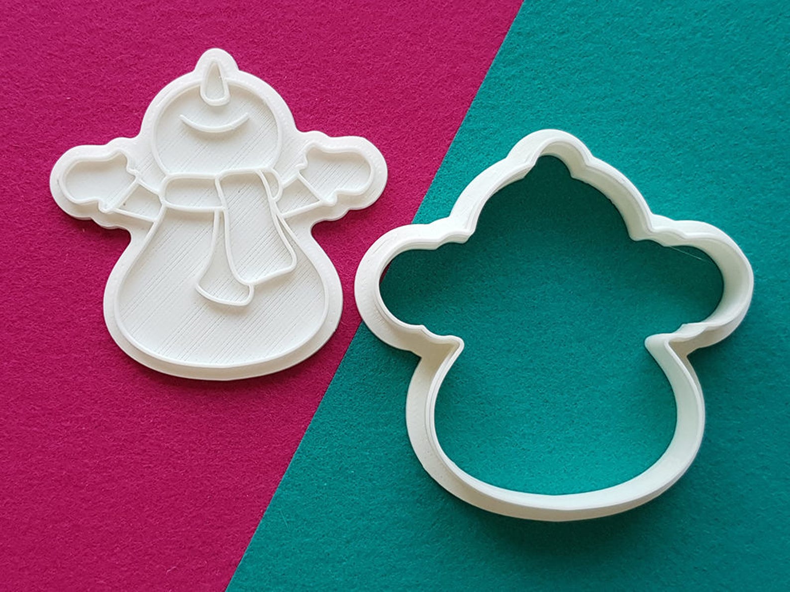 Snowman Waiting for Snow Cookie Cutter and Stamp 2 PCS - Etsy