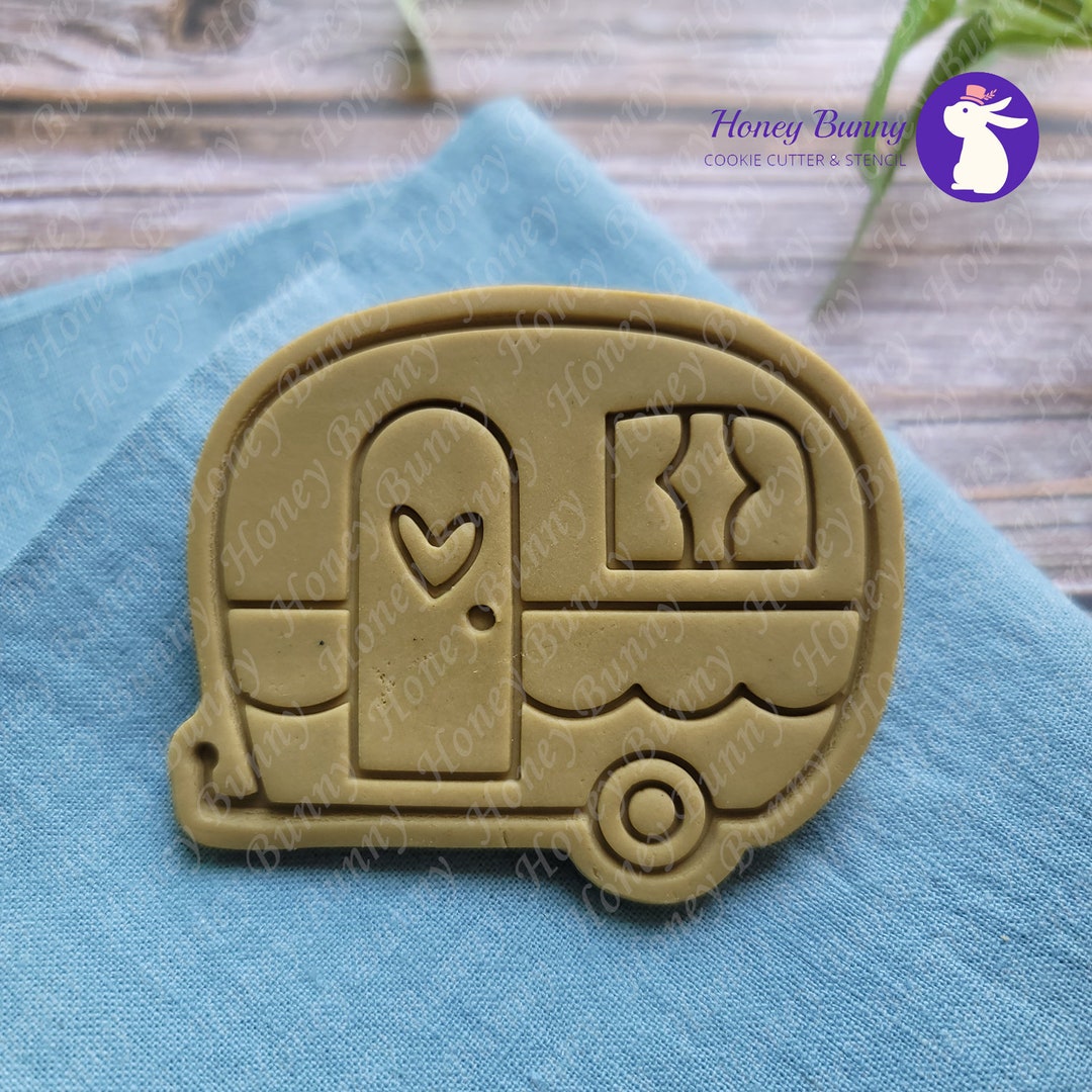 Cookie Cutter and Stamp (camping Trailer 01) / Camping Trailer Cookie ...