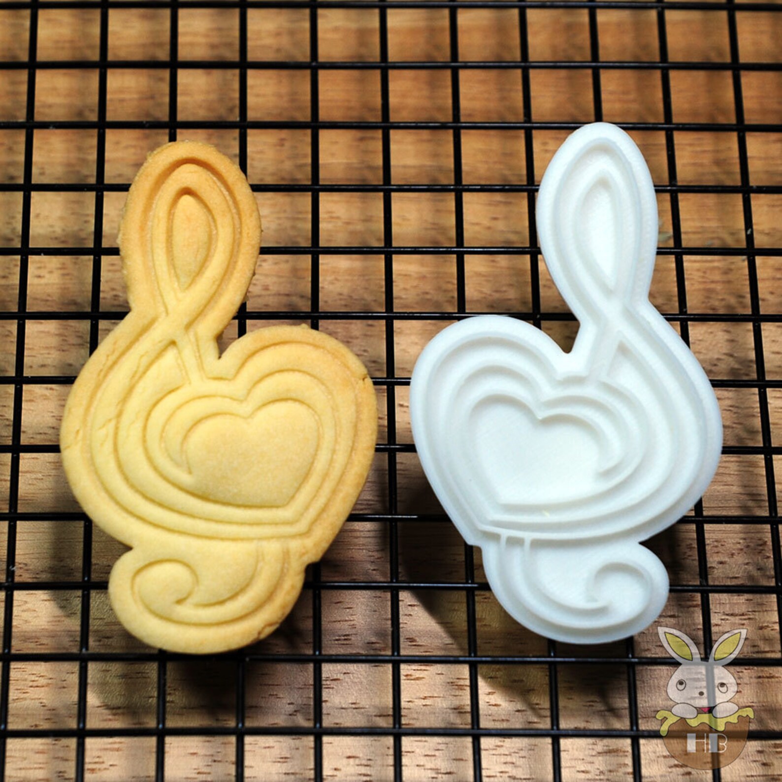 Treble Clef Cookie Cutter and Stamp Set - Etsy