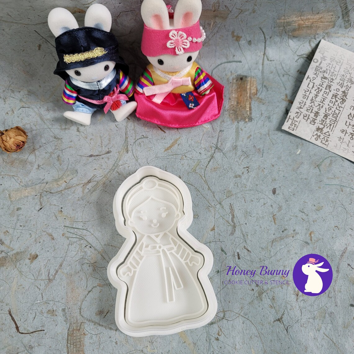 Girl Wearing Hanbok korean Traditional Cloth Cookie Cutter - Etsy