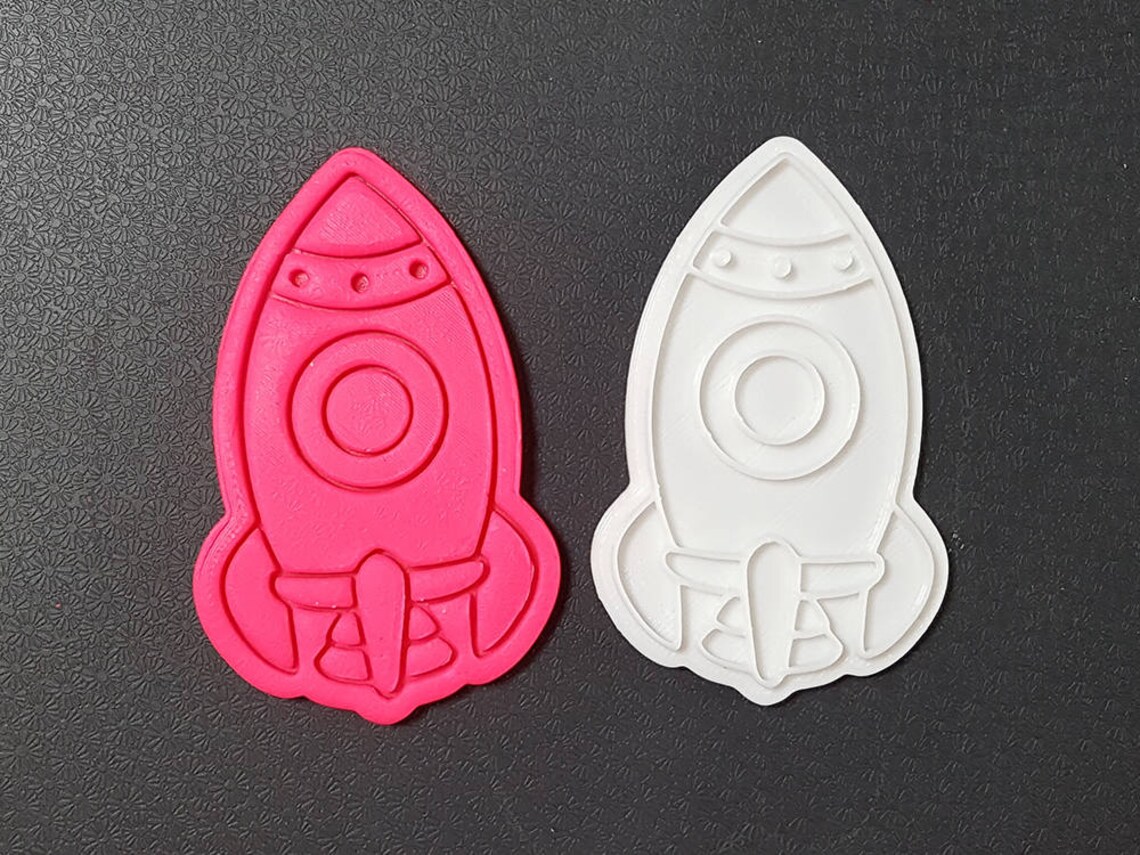 Space Ship Cookie Cutter and Stamp - Etsy