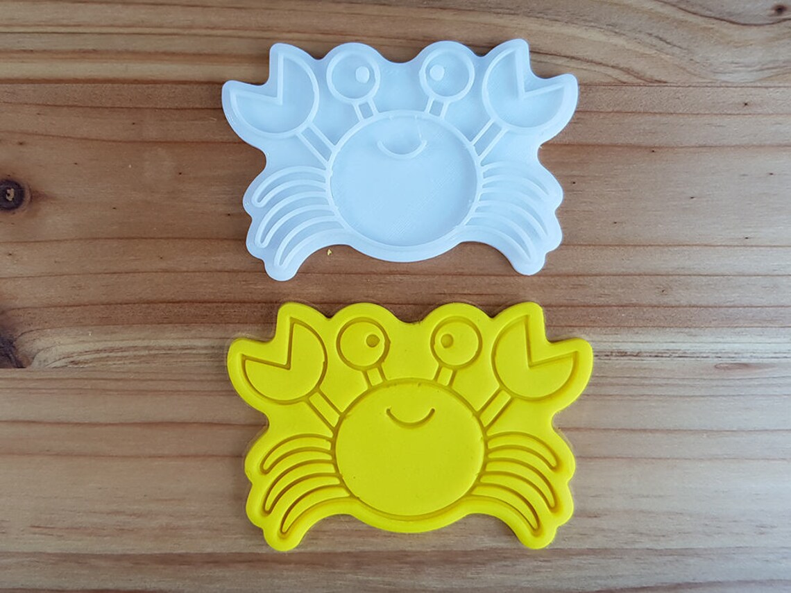 A Cute Crab Cookie Cutter and Stamp - Etsy UK