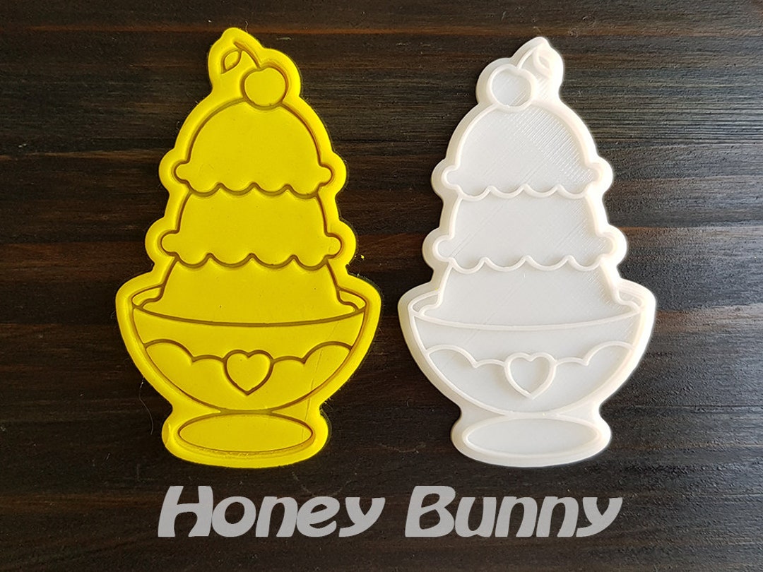 Sundae Ice Cream Cookie Cutter and Stamp - Etsy