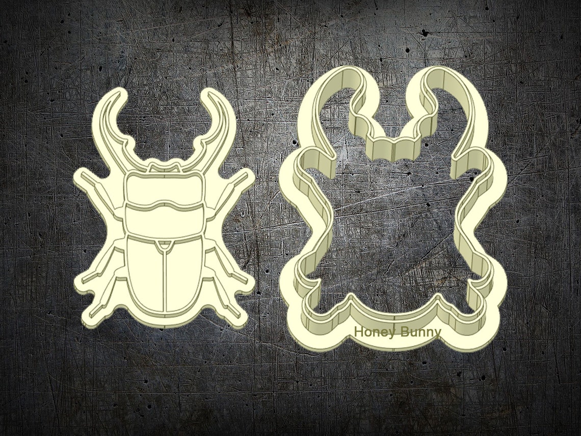 Stag Beetle Cookie Cutter and Stamp 2 PCS | Etsy