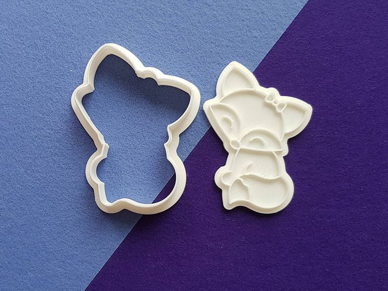Cute Female Fox Cookie Cutter and Stamp | Etsy