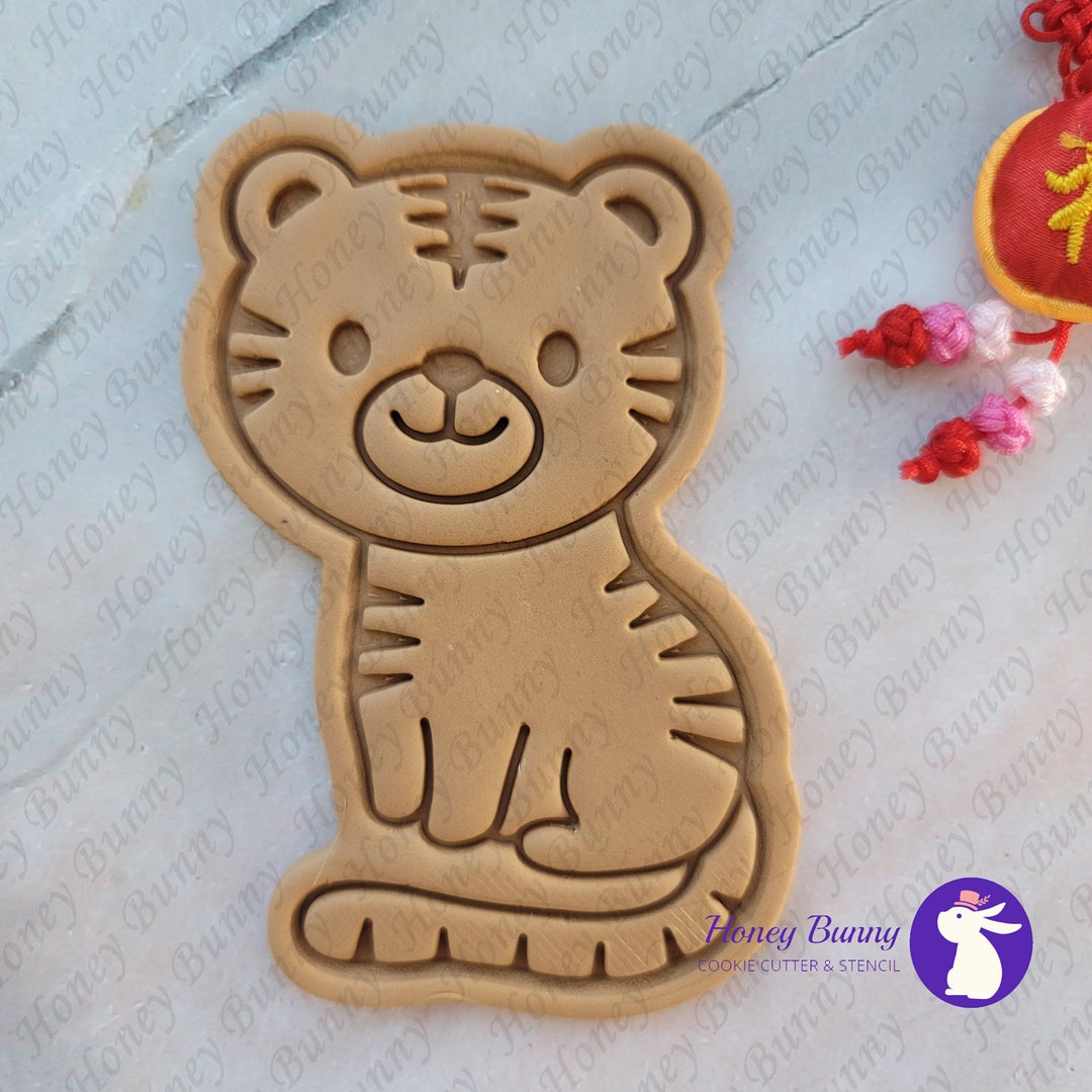 Tiger Sitting Cookie Cutter and Stamp / New Year Cookie Cutter / 2022 ...