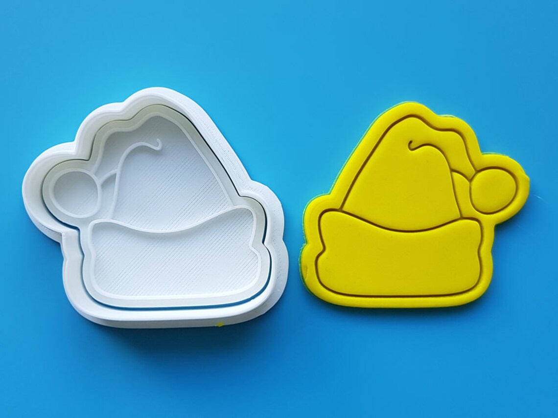 Santa Hat Cookie Cutter and Stamp | Etsy