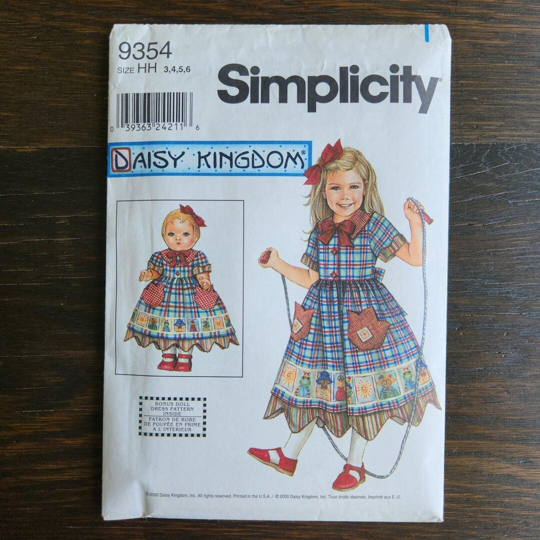 Simplicity 9354 Sewing Pattern Girls Size 3 4 5 6 - Etsy