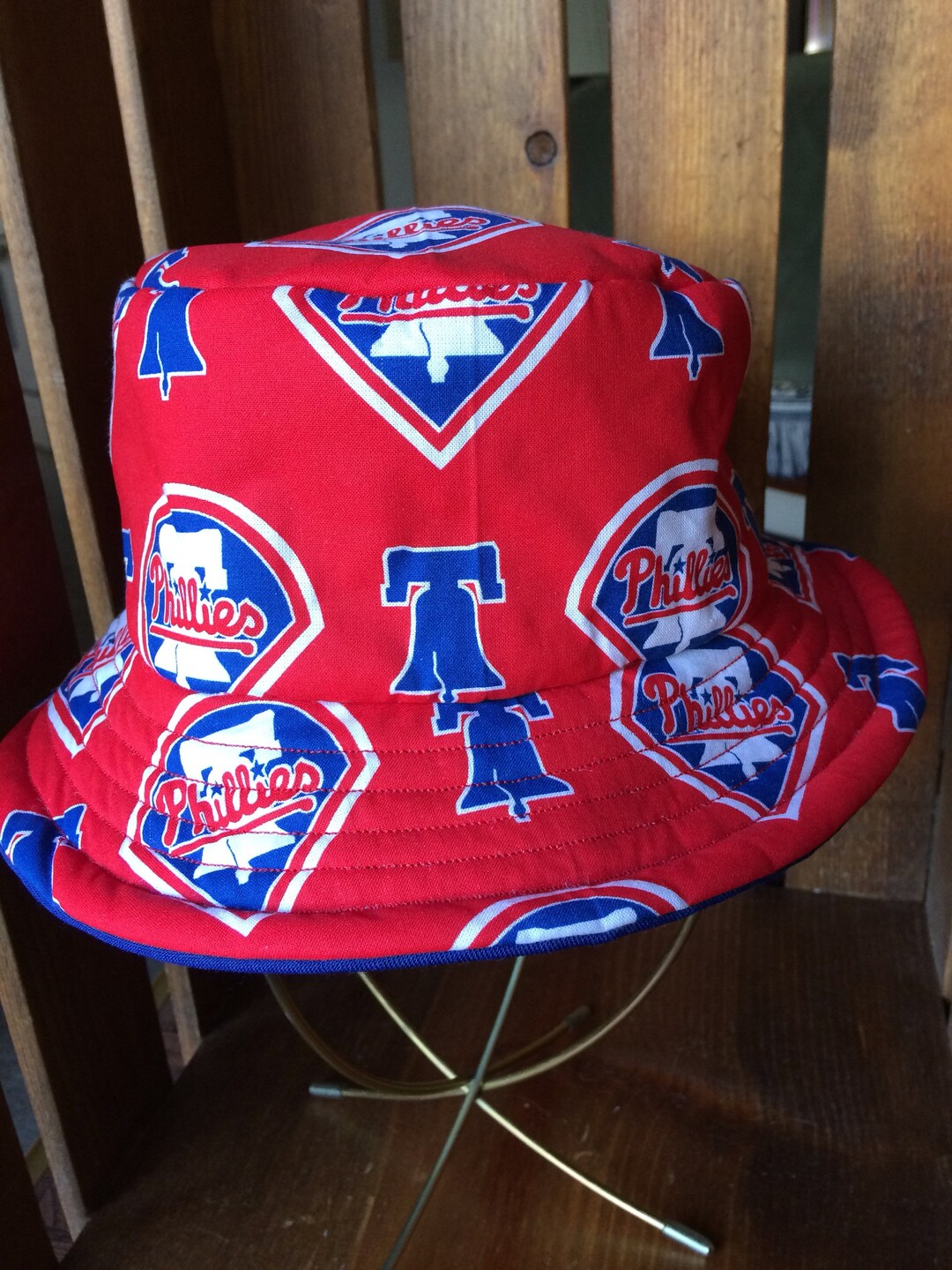 Kid's XL Red Philadelphia Phillies Bucket Hat - Etsy