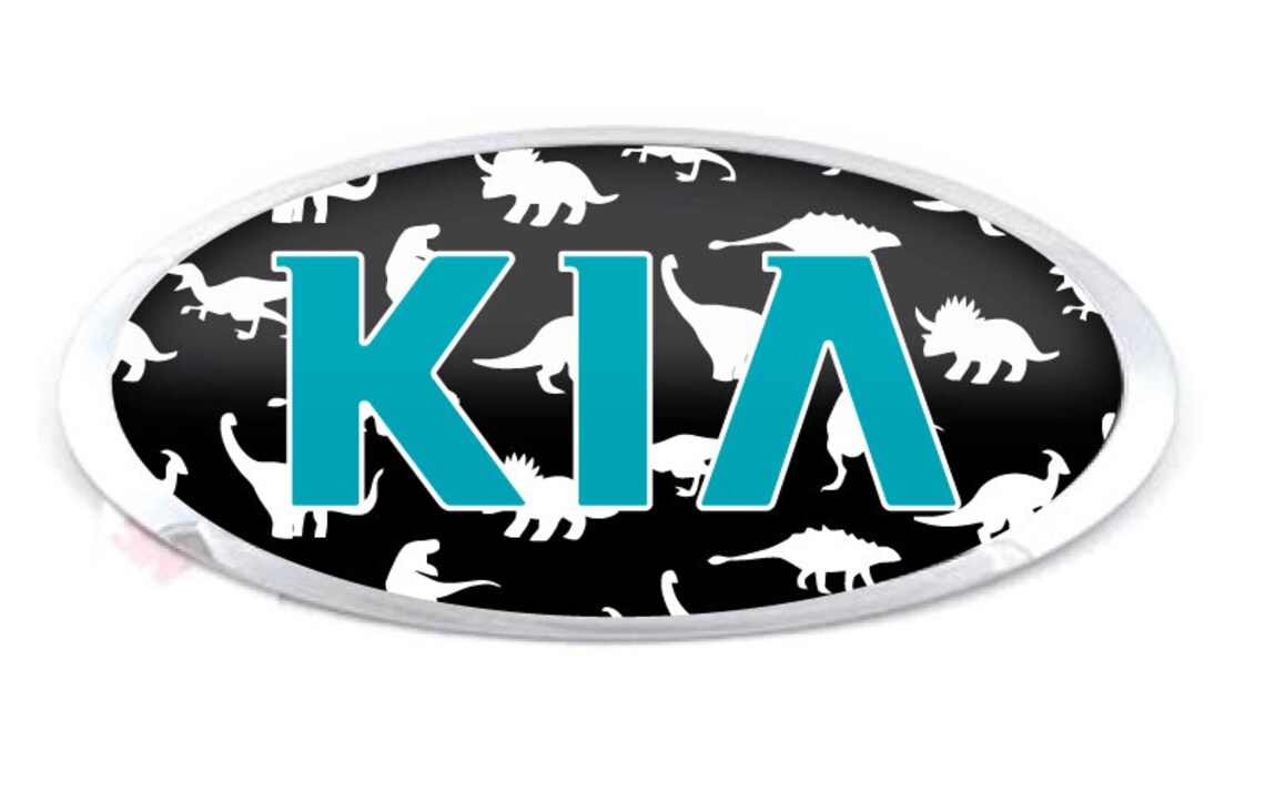 New KIA Overlay Logo Sticker/Decal Black & White Printed | Etsy