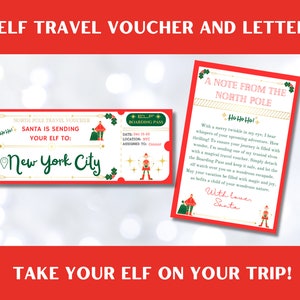 Elf Travel Digital Bundle Boarding Pass and Letter From Santa Kids ...