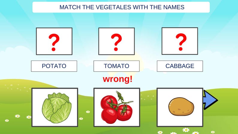 Vegetable Matching Game for Kids, Fun Educational Memory Game, Perfect ...