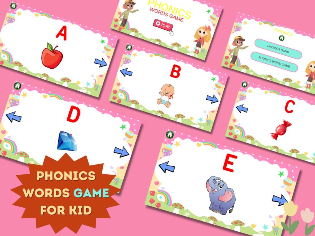 Phonics Word Game for Kids, Fun and Interactive Learning Tool, Boosts ...