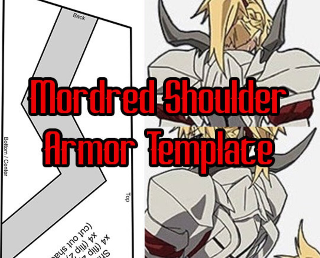Mordred Shoulder & Arm Armor Template - Etsy