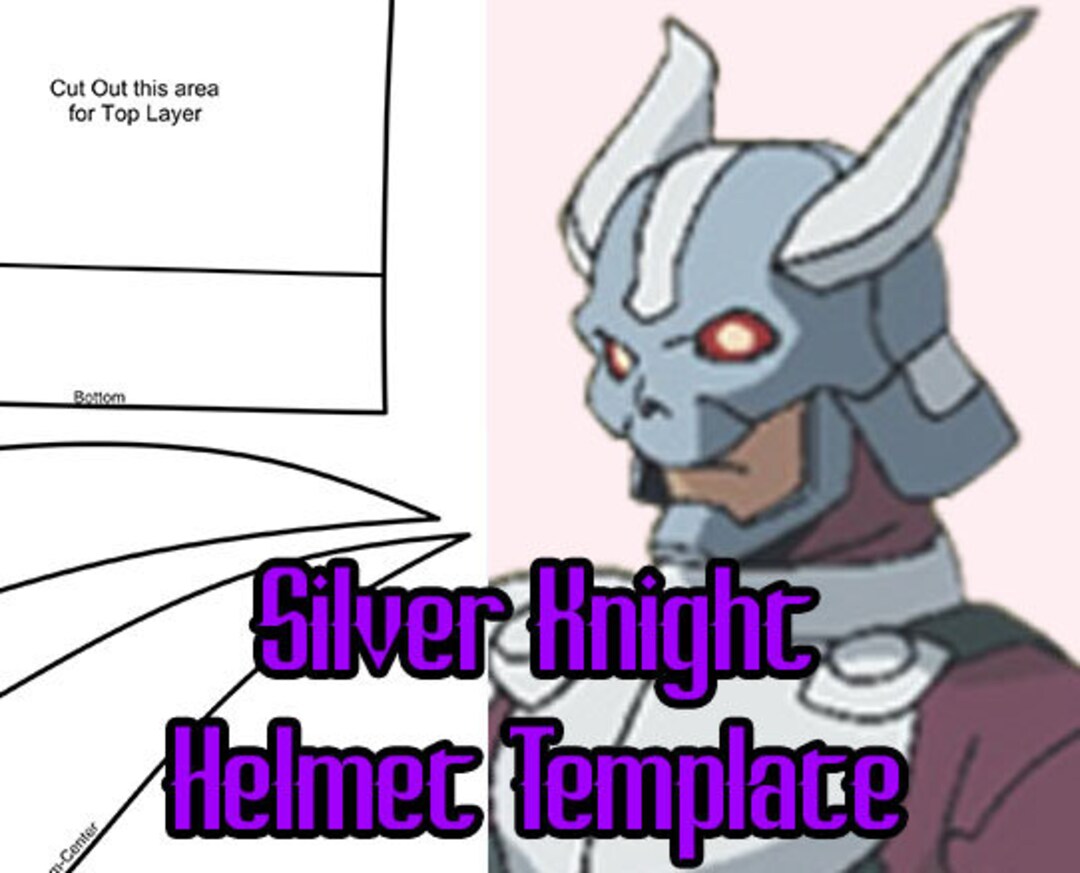 Silver Knight Helmet | Cosplay Template - Etsy