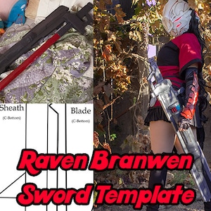 Raven Sword Template + Build Guide - Etsy