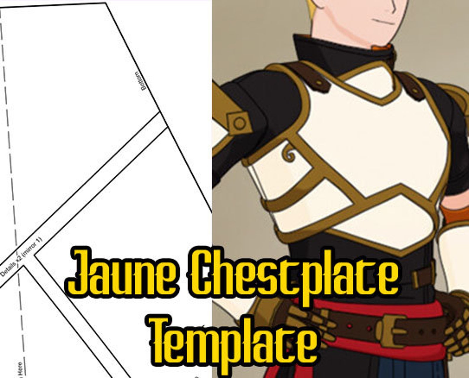Jaune Chestplate Armor Template - Etsy