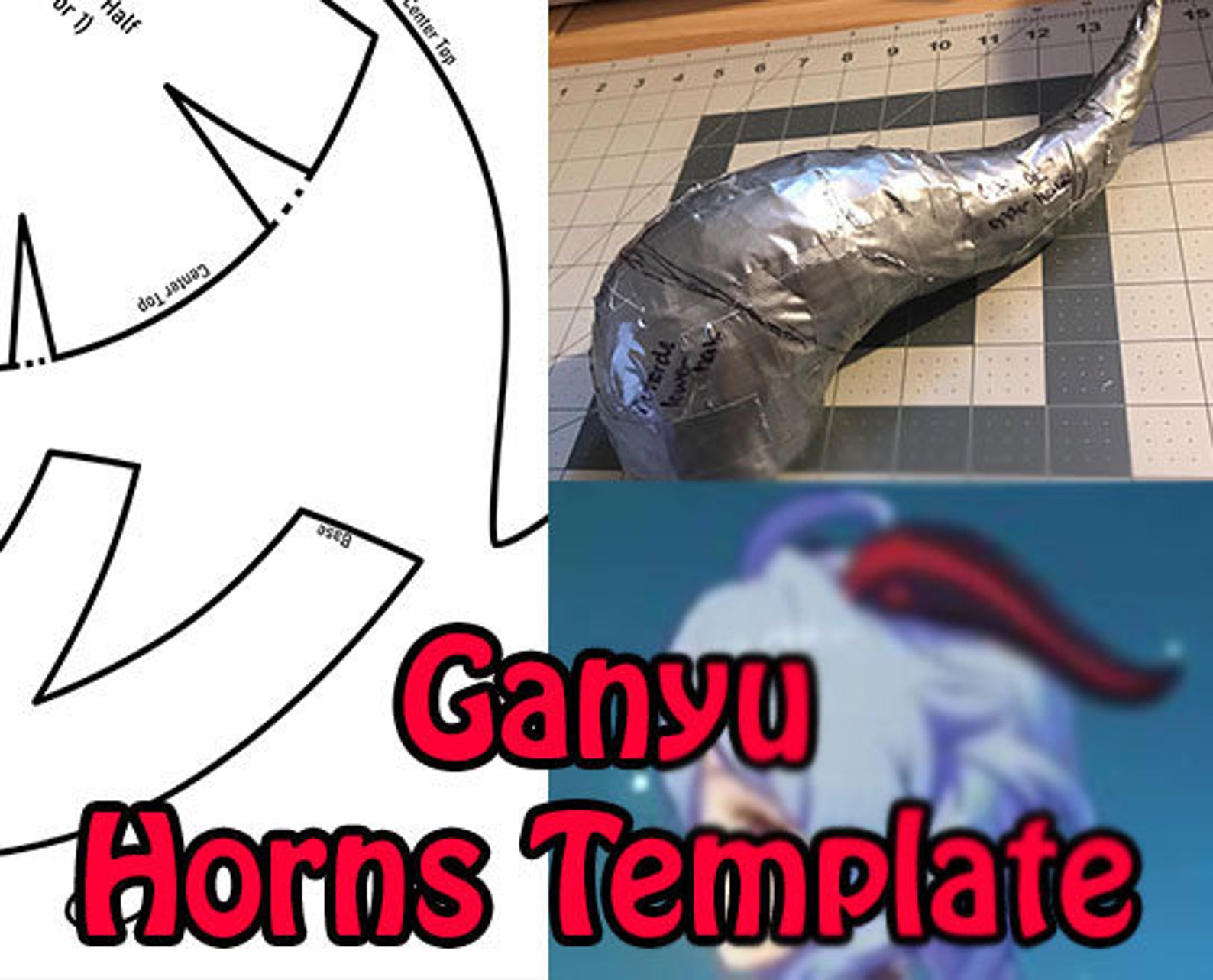 Dragon Horns Template - Etsy