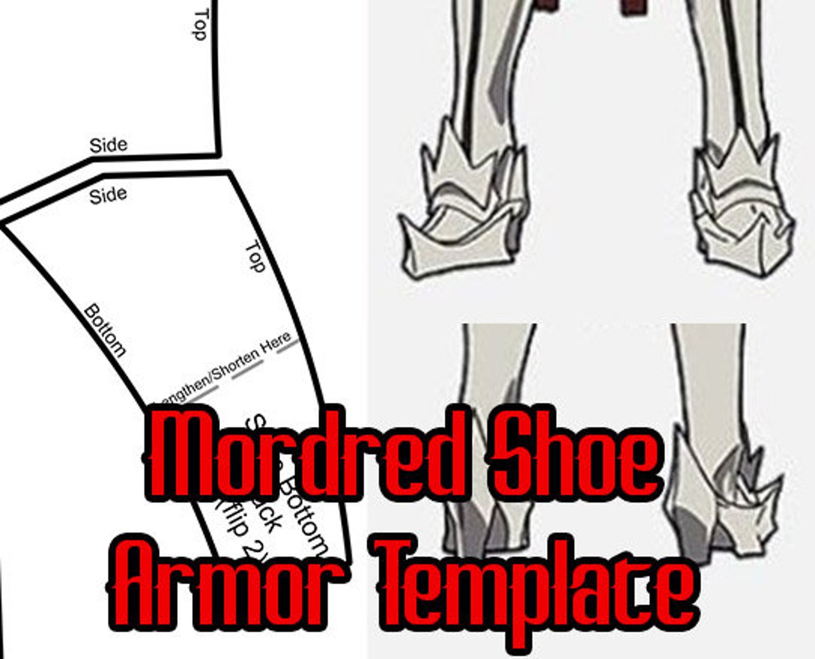 Mordred Shoe Armor Template - Etsy