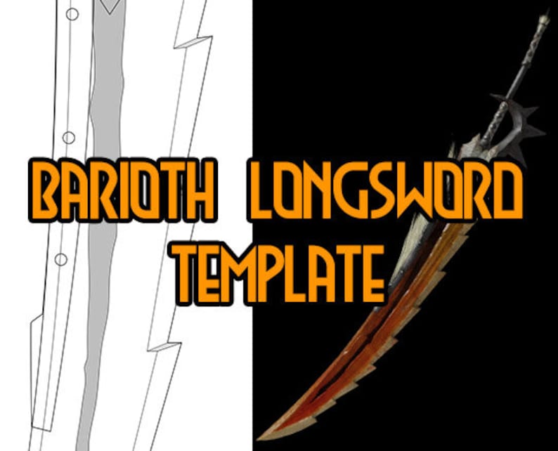 Barioth Longsword Template - Etsy