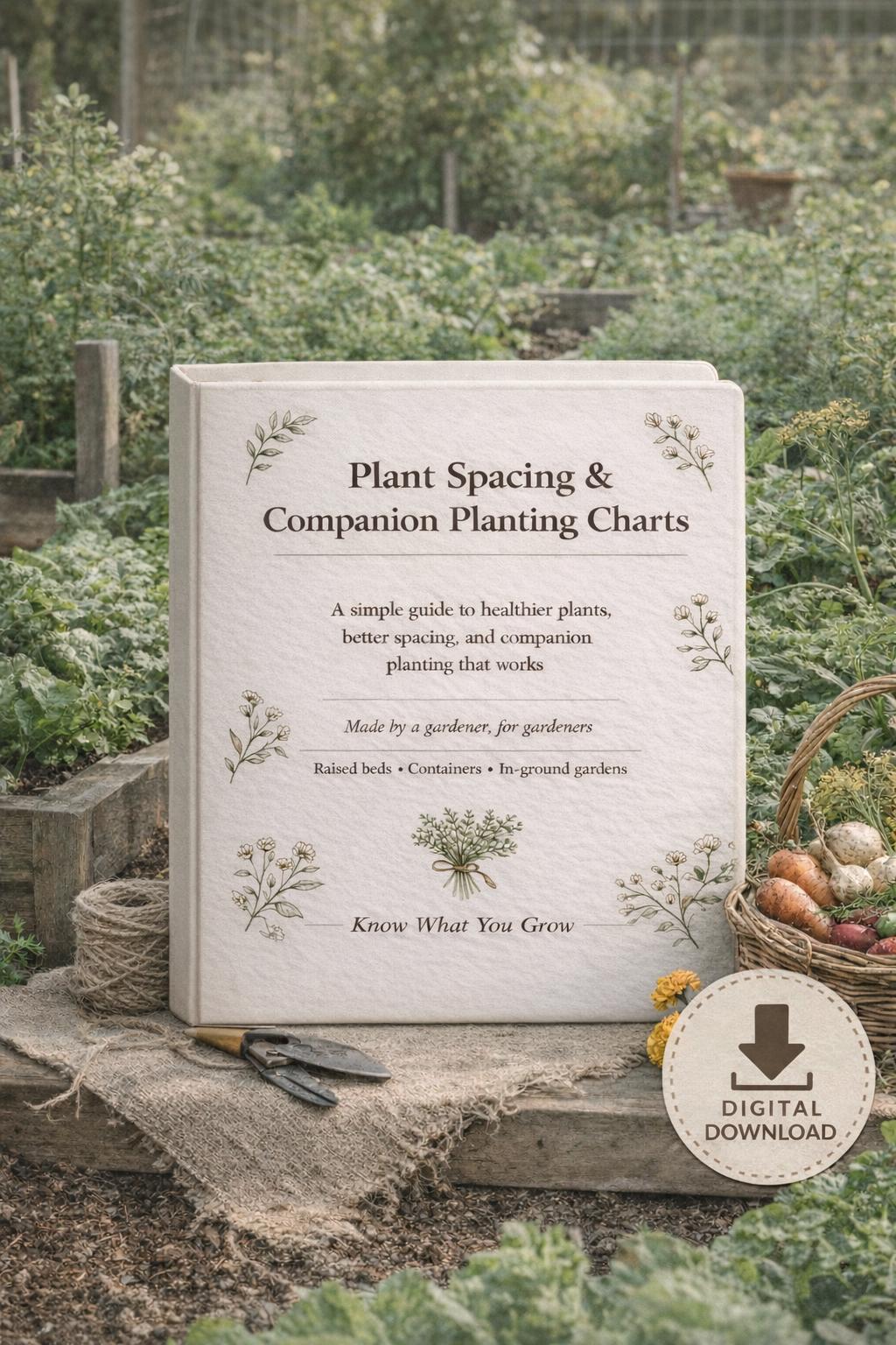 Plant Spacing & Companion Planting Charts | Printable Garden Guide ...