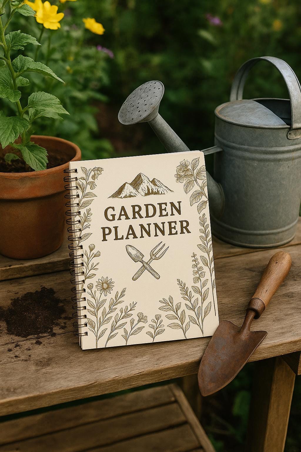 Rustic Garden Planner: Harvest, Pest & Compost Logs (digital Download ...