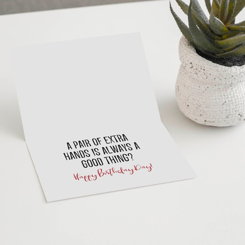 EXTRA HANDS Naughty Greeting Card Humor Card Anniversary Card Valentine ...