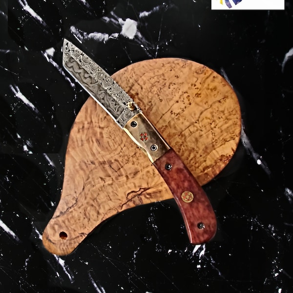 Copper Damascus Knife - Etsy