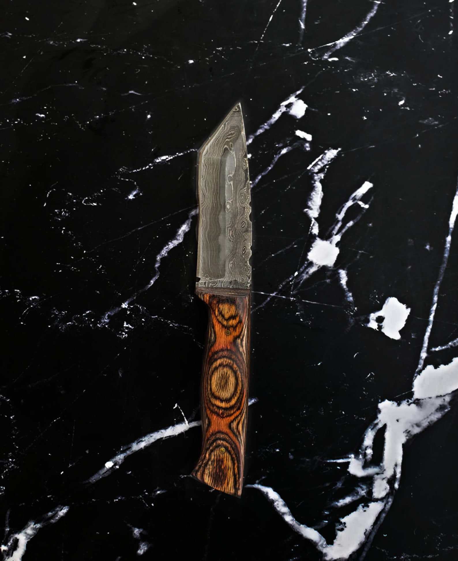 Custom, 9", Tactical Tanto Knife, Damascus Knife, Tanto Point, Hunting ...