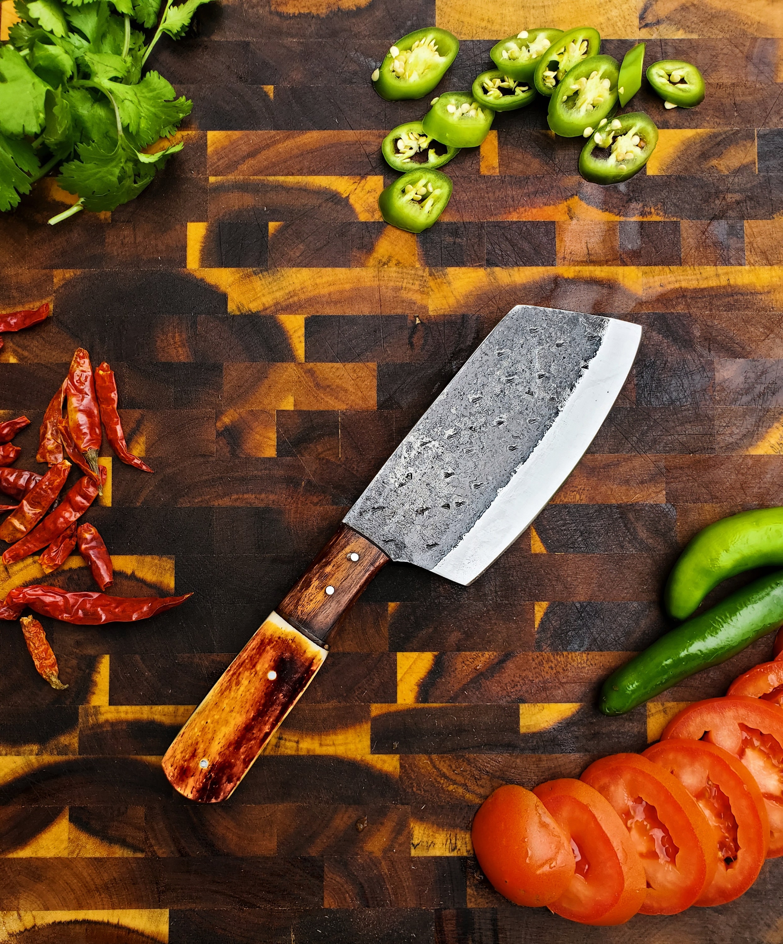 Handmade Carbon Steel Cleaver for Kitchen & Outdoor Use by | Etsy