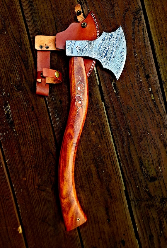 Damascus Handmade Custom Axe by Titan International Knives | Etsy