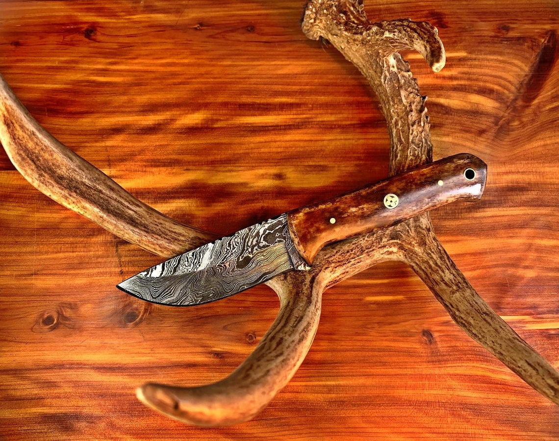 Damascus Knife Custom Hand Made Forged Damascus Steel Hunting - Etsy