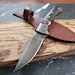 DAMASCUS KNIFE/ Titan/ Stag & Walnut Scales TD-159 - Etsy
