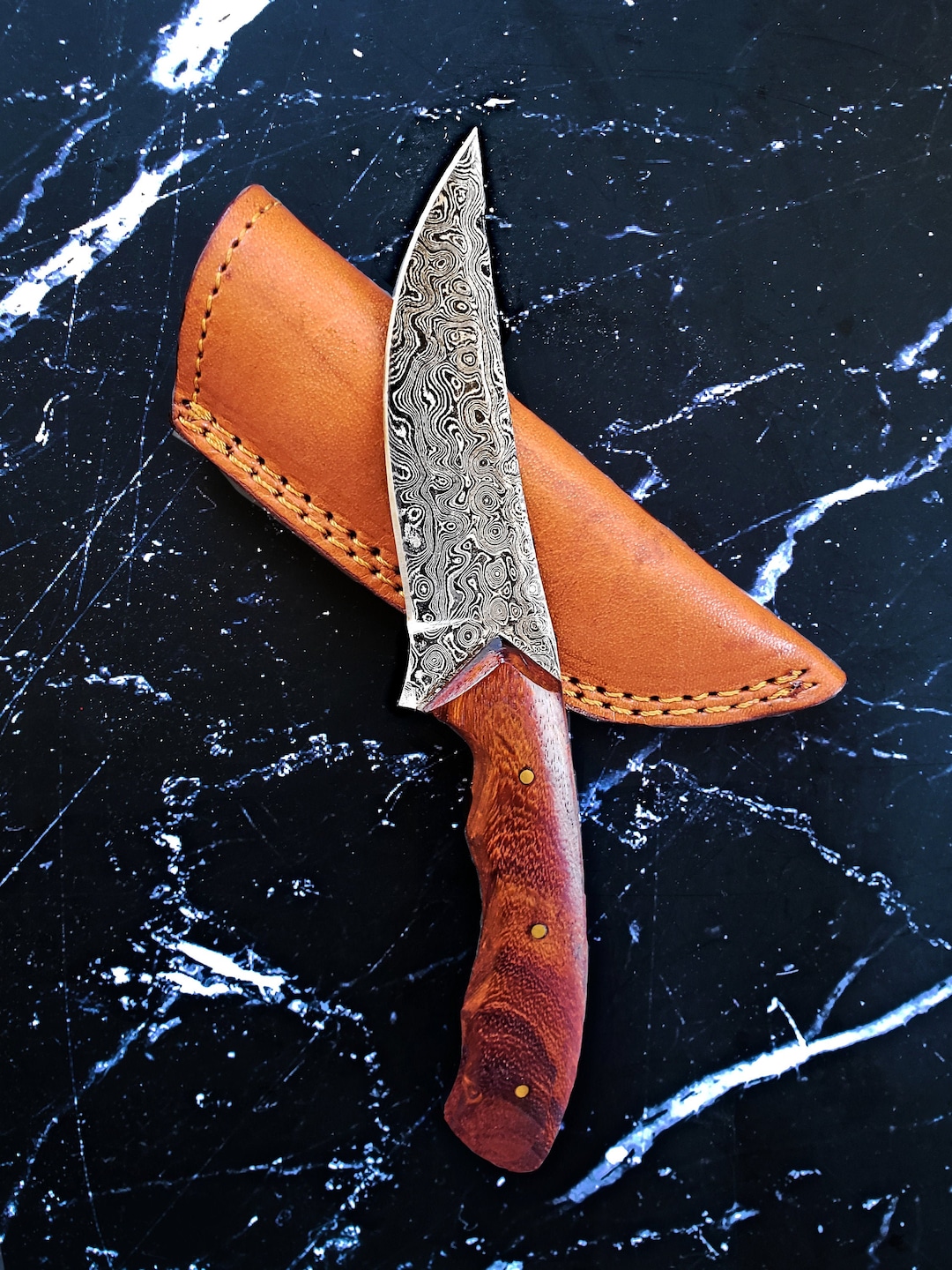 Titan Sting Damascus Steel/ Trailing Point/ EDC / Tactical - Etsy