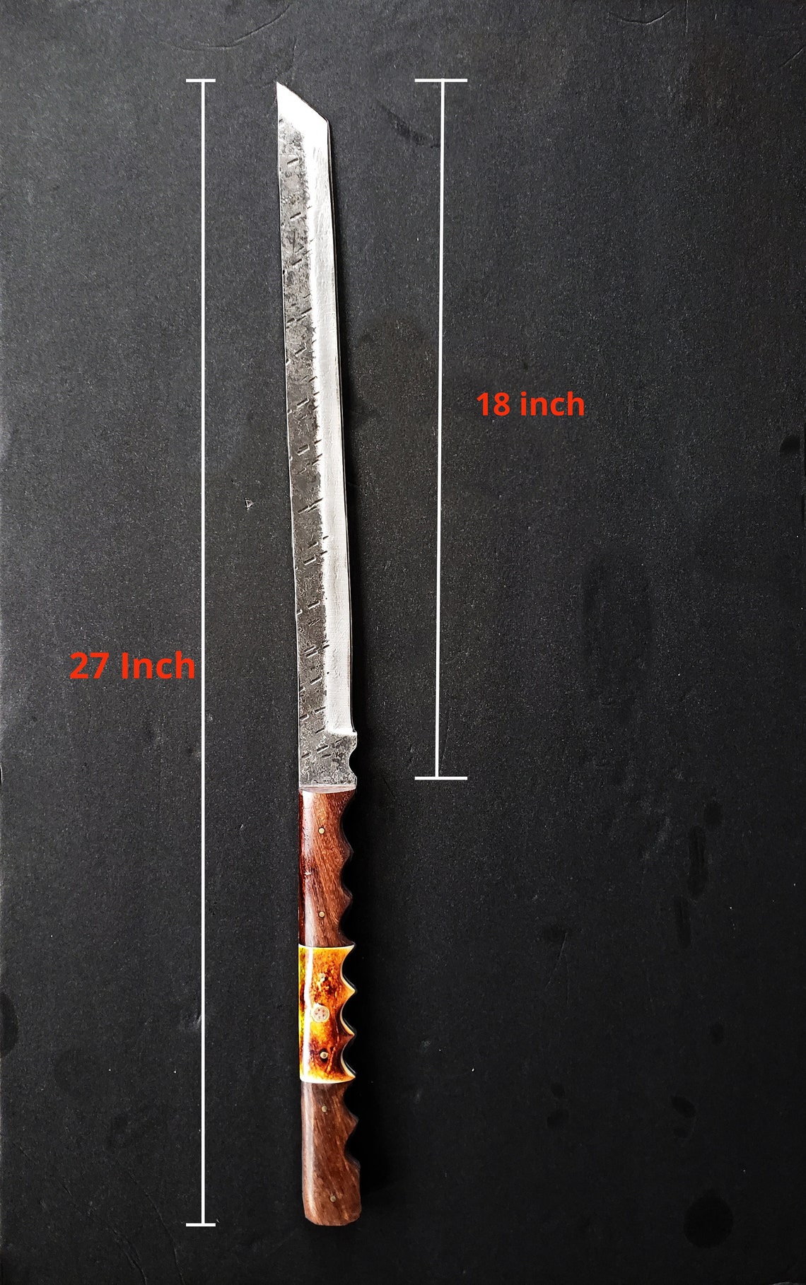 High Carbon Steel Sword/ Katana Style / Hand Forged/ Full Tang With ...