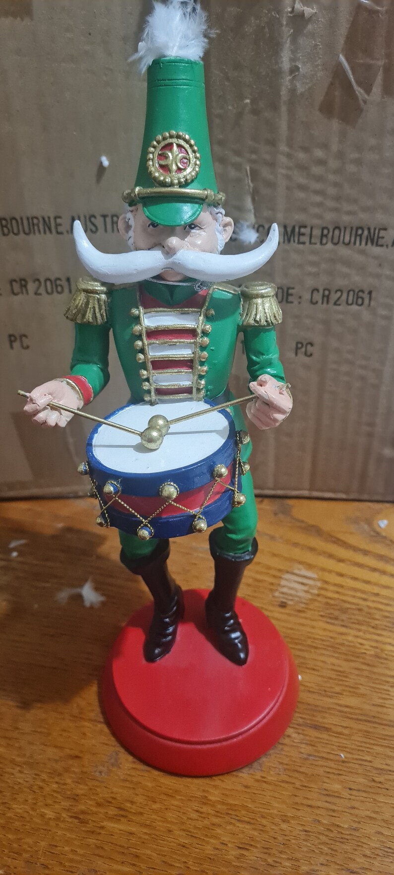 Drummer Figurine in Green Outfit and Vintage New Rare and Collectible ...