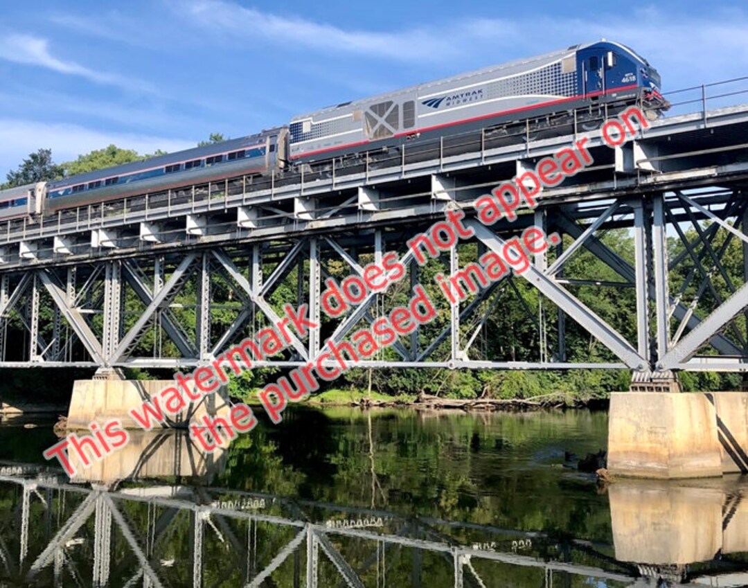 Image of Train Crossing Trestle to Be Downloaded for Printing 11x14 - Etsy