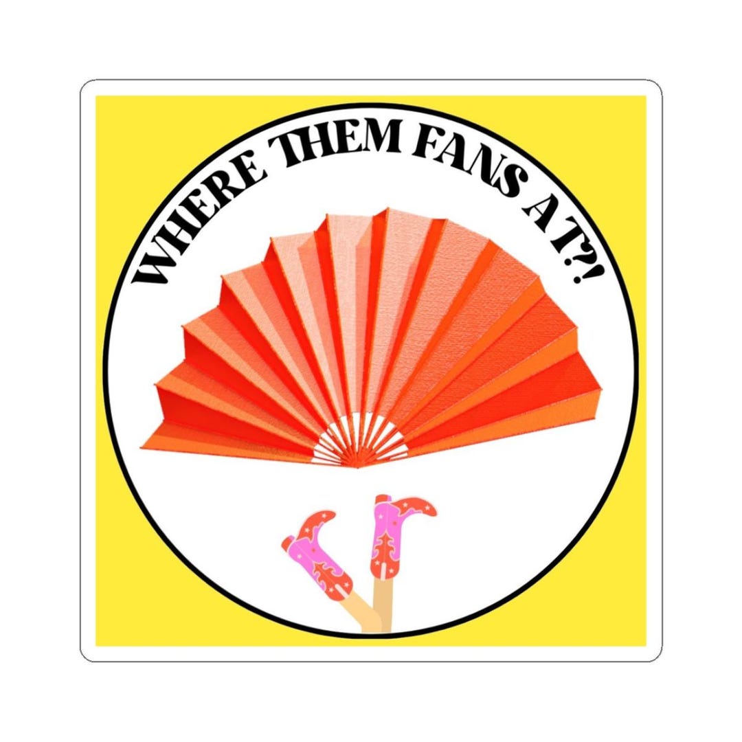 Yellow Where Them Fans at Boots on the Ground Sticker, Perfect for ...