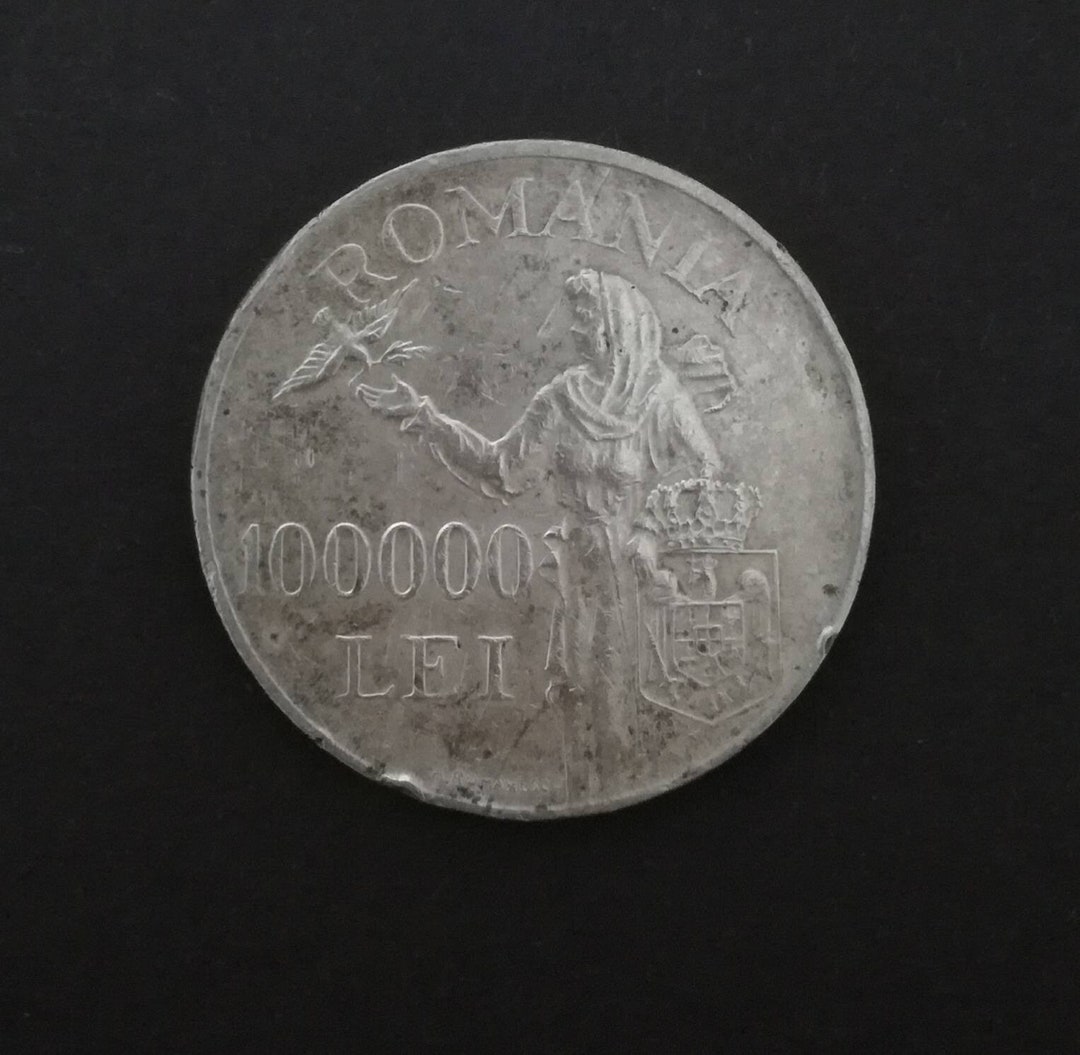 1946 Romanian Silver Coin: King Michael I, 100000 Lei - Etsy