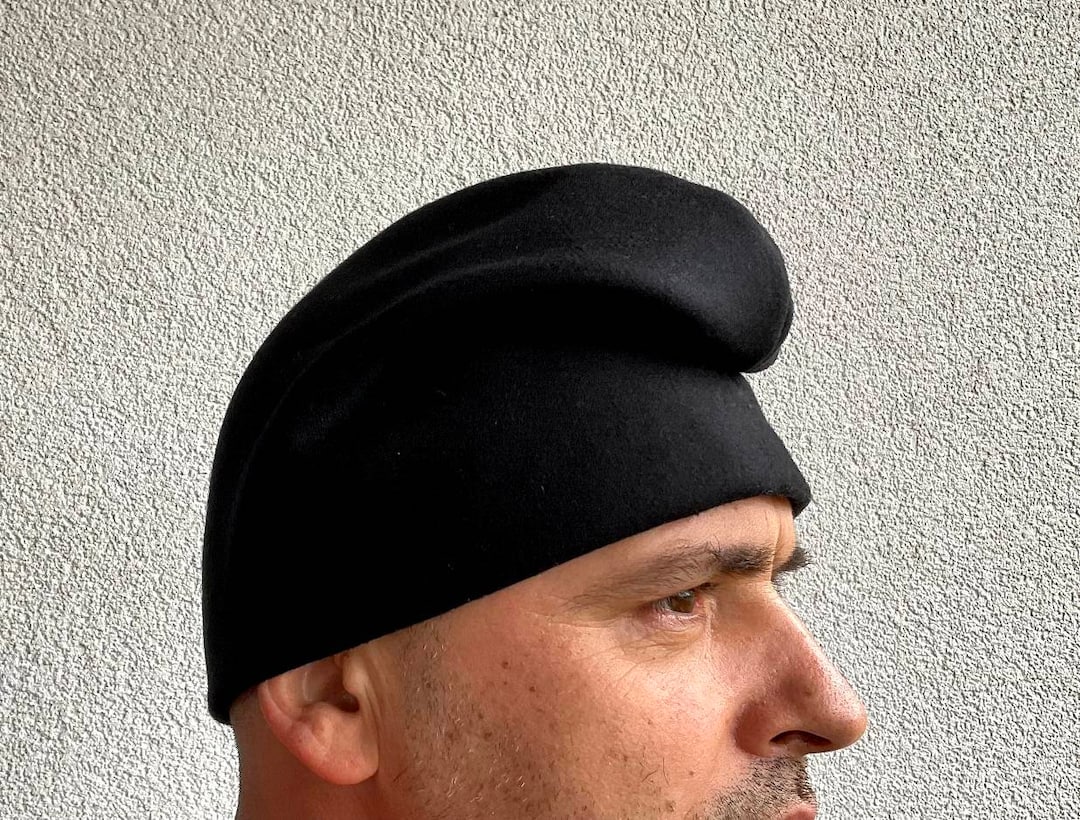 Handmade Wool Phrygian Cap: Customizable Liberty Hat, Thin Black Cloth ...
