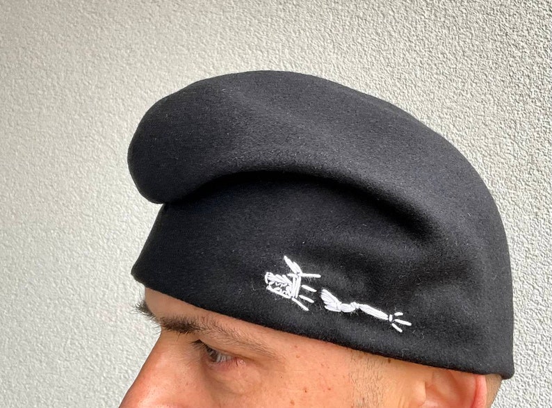 Phrygian / Dacian Cap, Handmade Liberty Cap, Manumision Black Wool Cap, Thin Ancient Rome Dacia ...